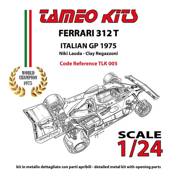 Tameo annuncia il kit della Ferrari 312T del 1975 in scala 1:24 ...